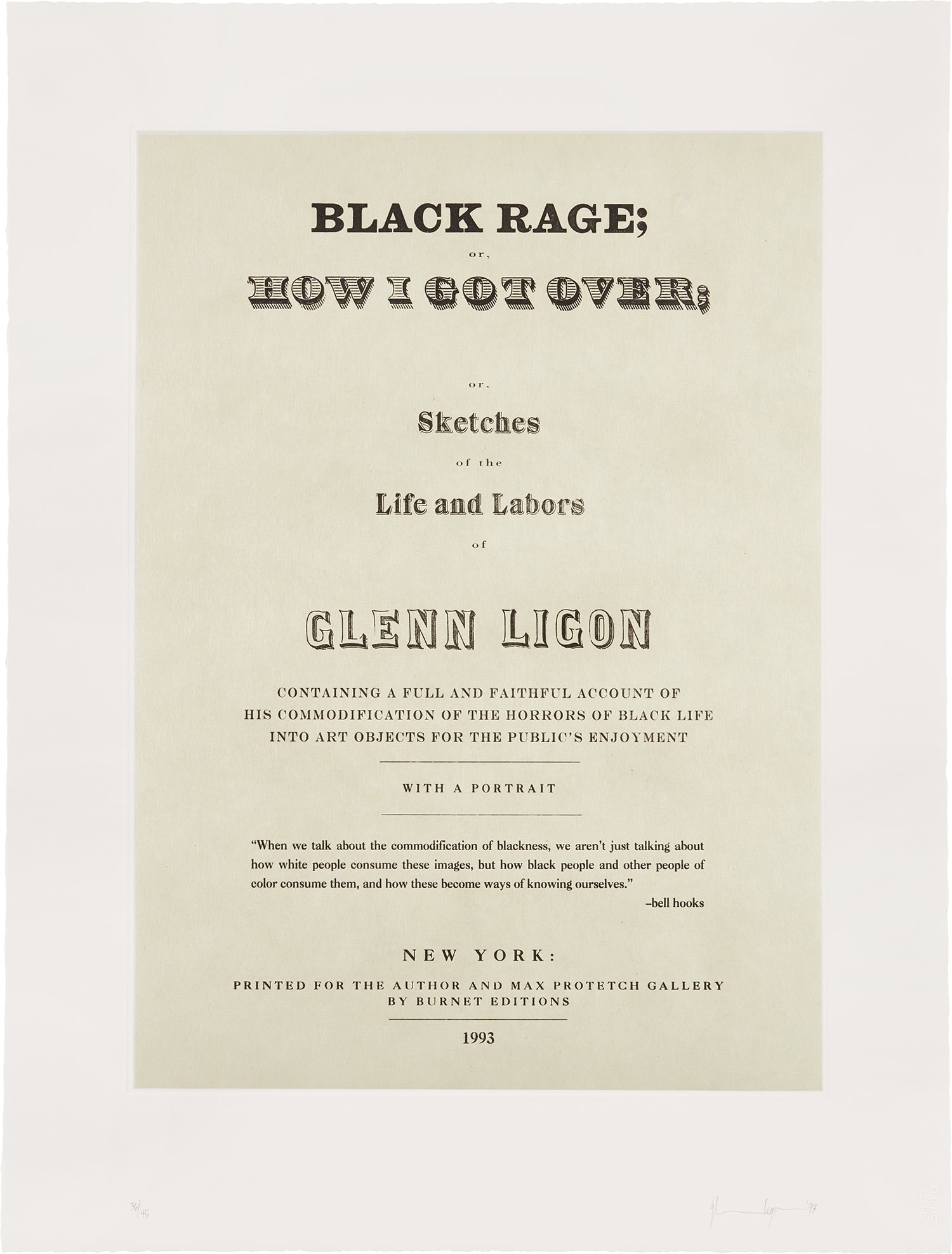 Glenn Ligon | Narratives (1993) | MutualArt