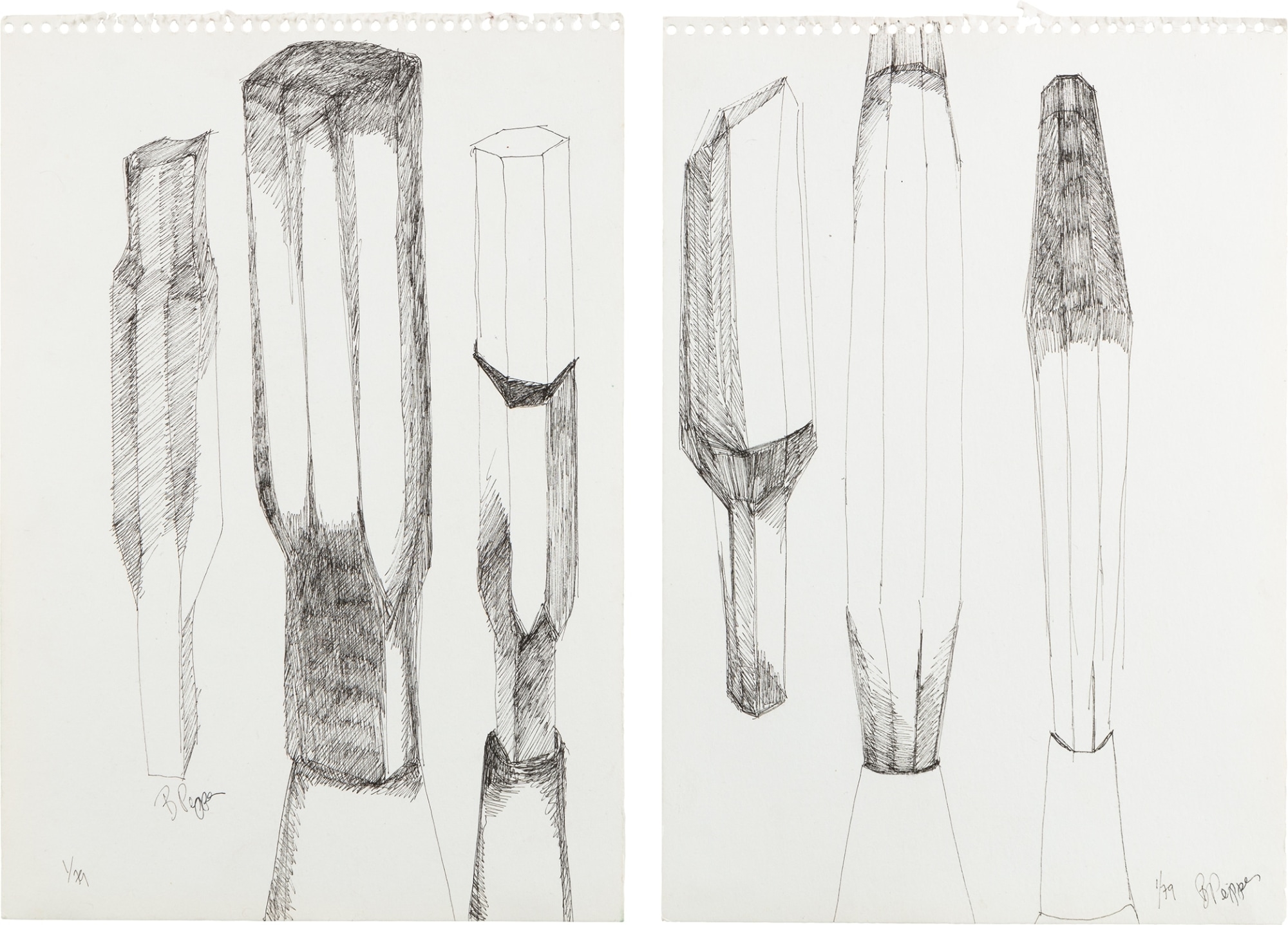 Beverly Pepper | Untitled (diptych) (1979) | MutualArt