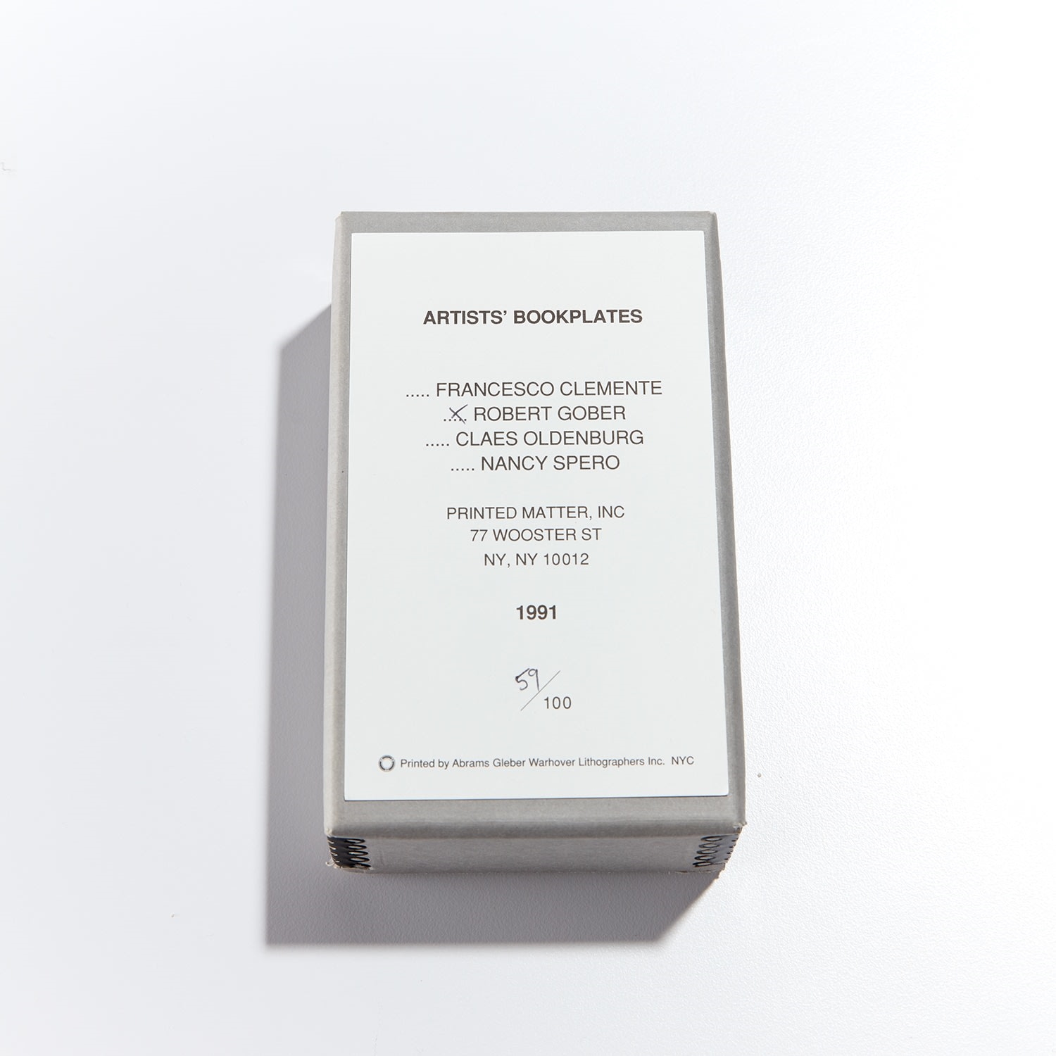 Robert Gober | Artist's Bookplates (1991) | MutualArt