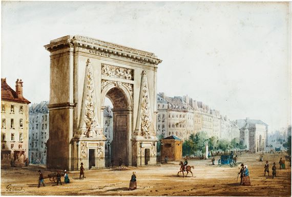 Gaspard Gobaut | The Porte Saint-Denis with the Porte Saint-Martin in ...