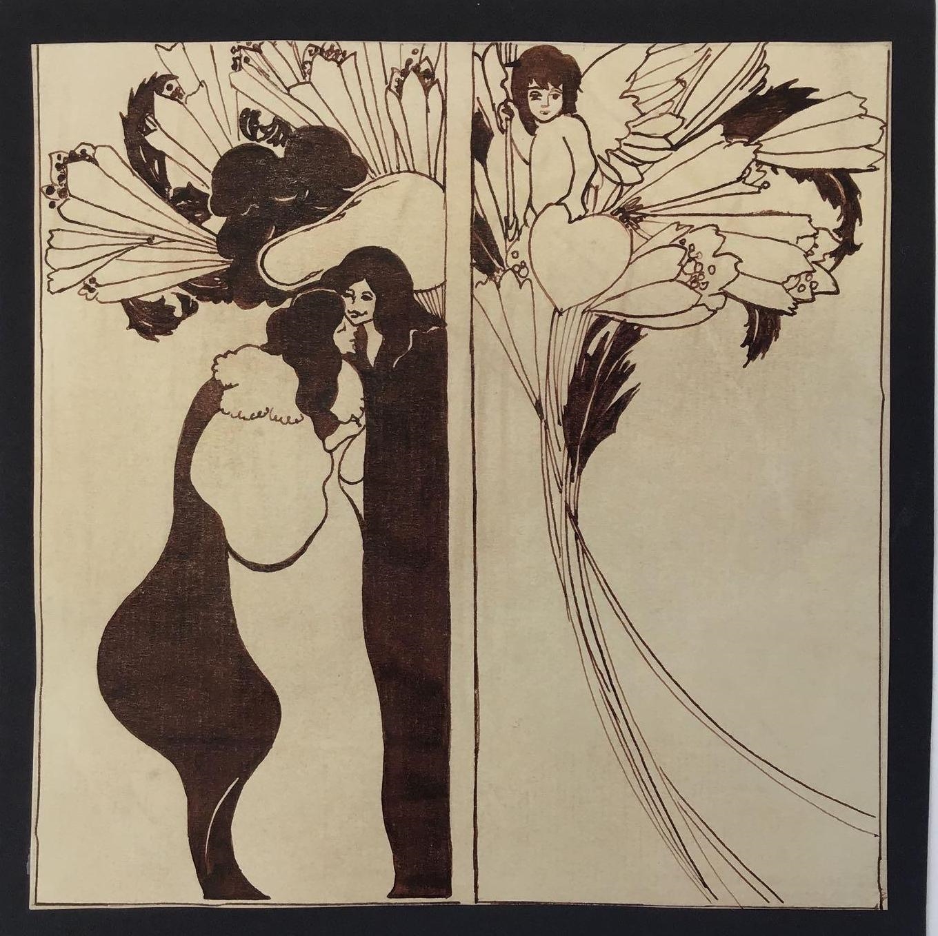 Aubrey Beardsley | Art Nouveau style drawing of figures intertwined ...