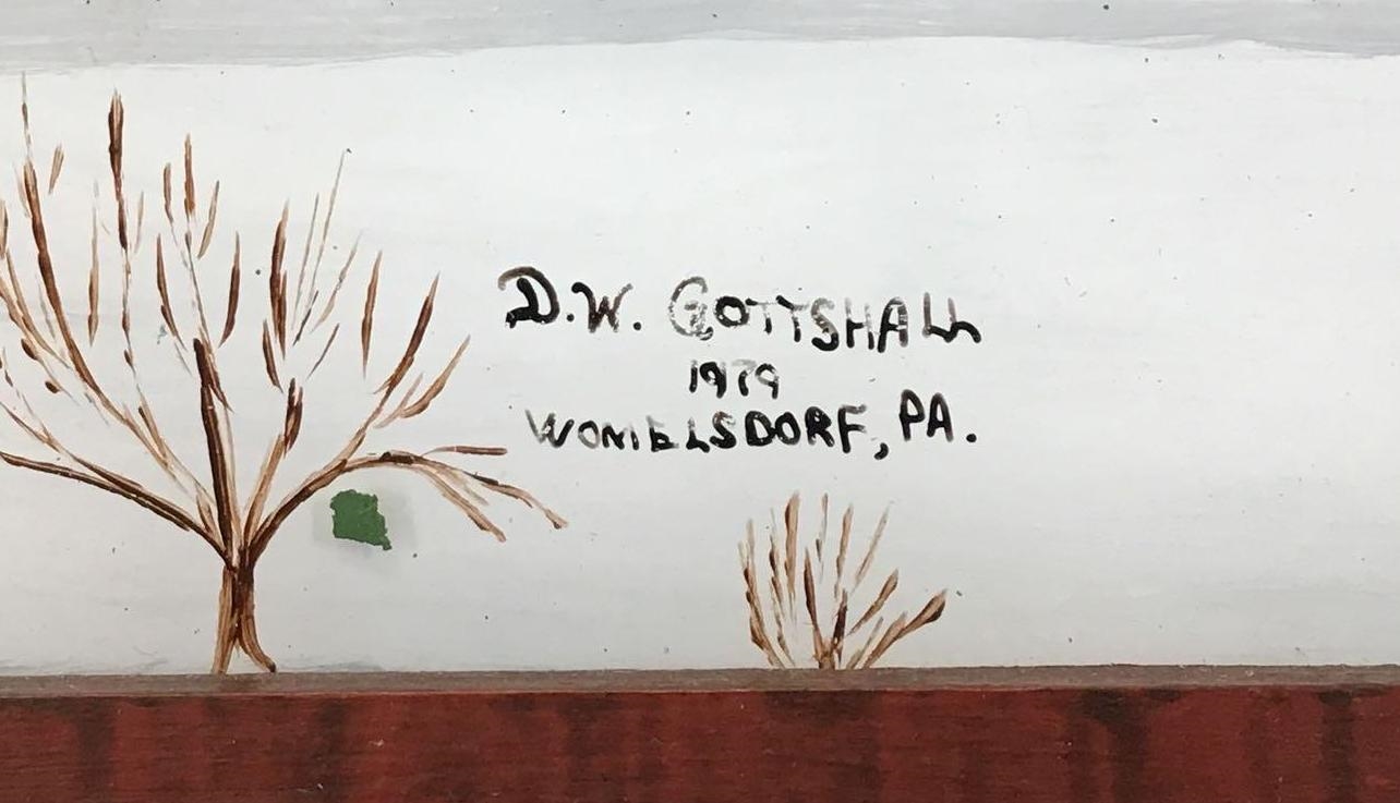 David W. Gottshall | Folk art village landscape (1979) | MutualArt