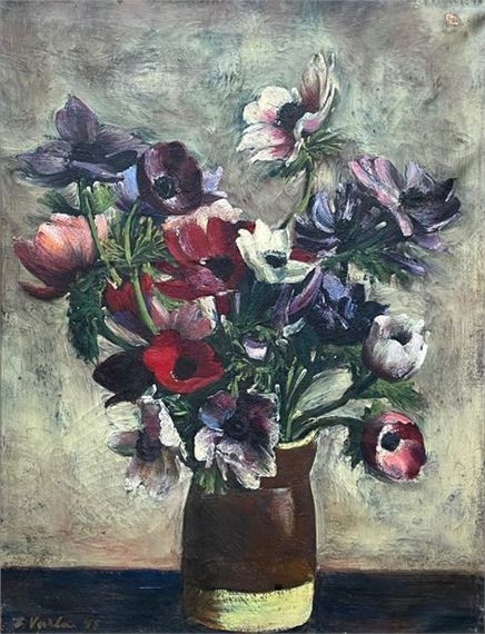 Félix Varla | Bouquet of anemones, 1945 (1945) | MutualArt