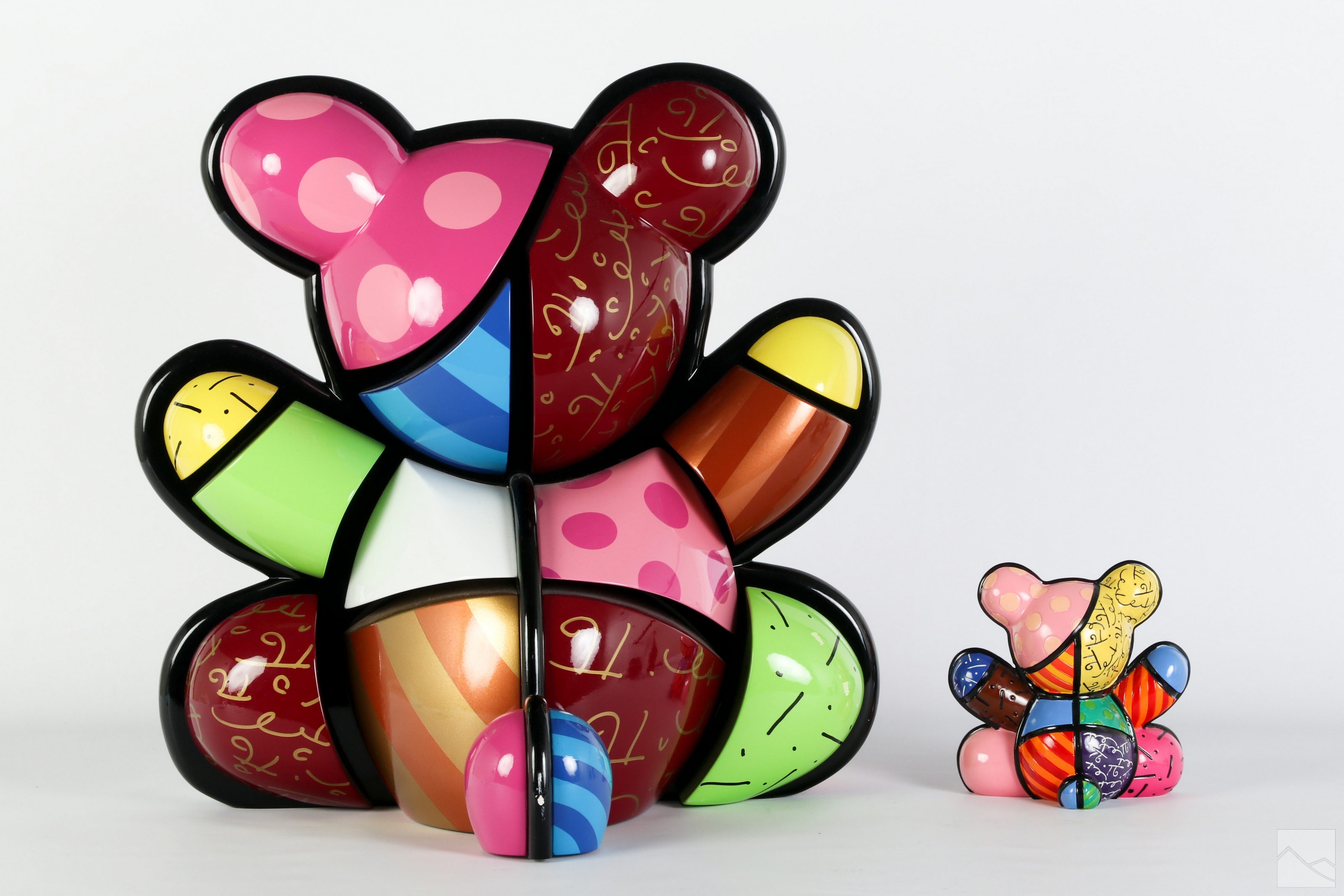 Romero Britto | Romero Britto b1963 Cubist Pop Art Bear Sculptures ...