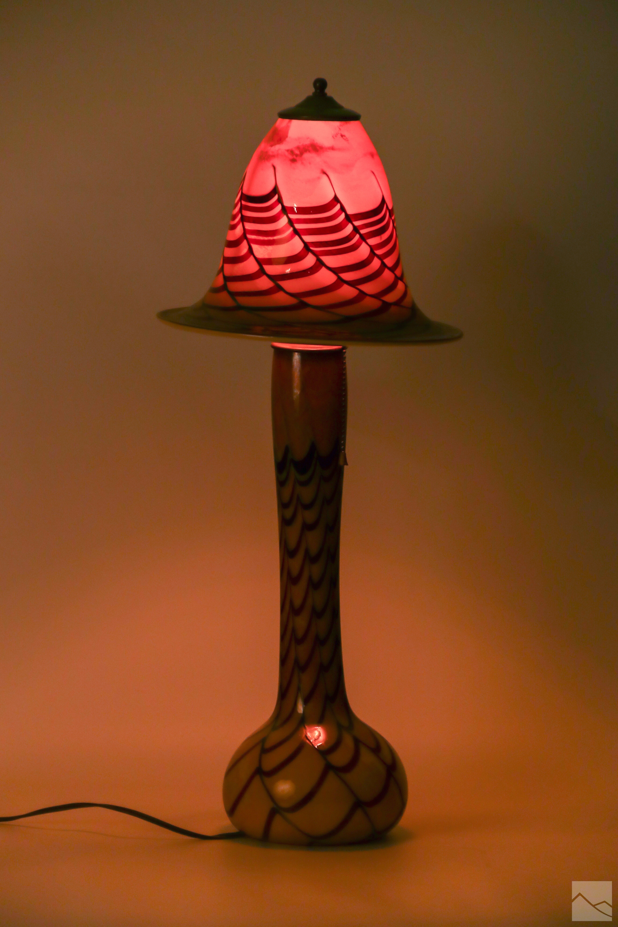 Stephen Fellerman | Stephen Fellerman b.1951 Amber Glass Table Lamp ...