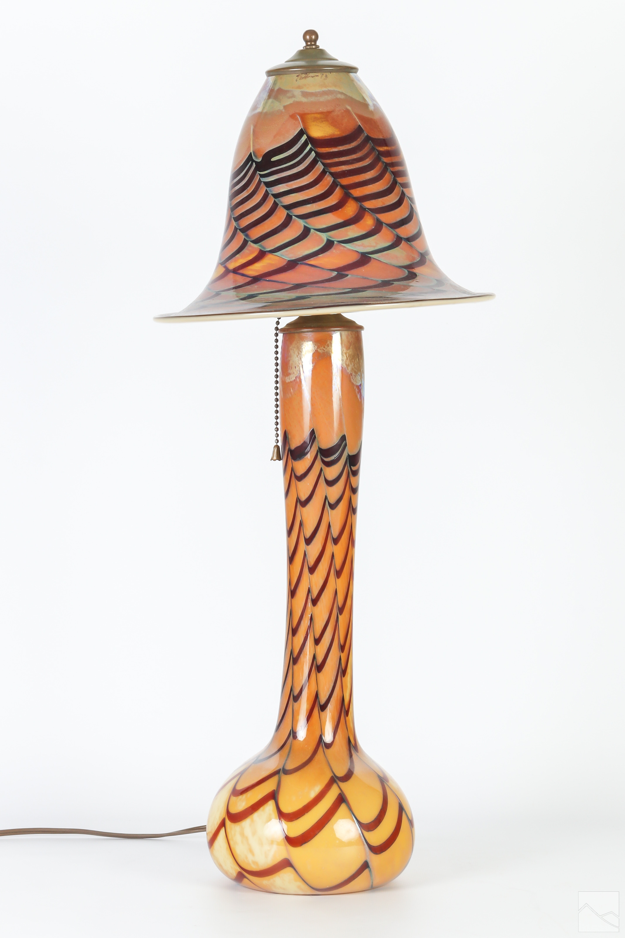 Stephen Fellerman | Stephen Fellerman b.1951 Amber Glass Table Lamp ...