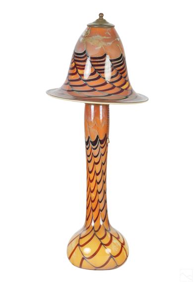 Stephen Fellerman | Stephen Fellerman b.1951 Amber Glass Table Lamp ...
