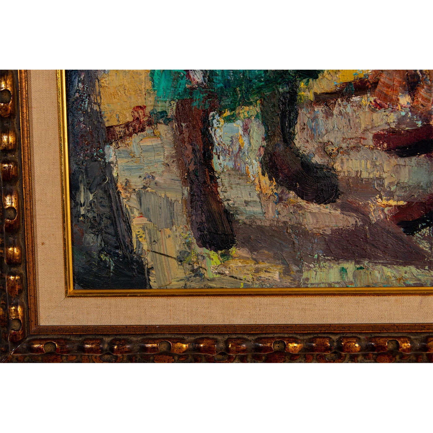 Jehuda Rodan | Abstract work depicting two people on the street | MutualArt