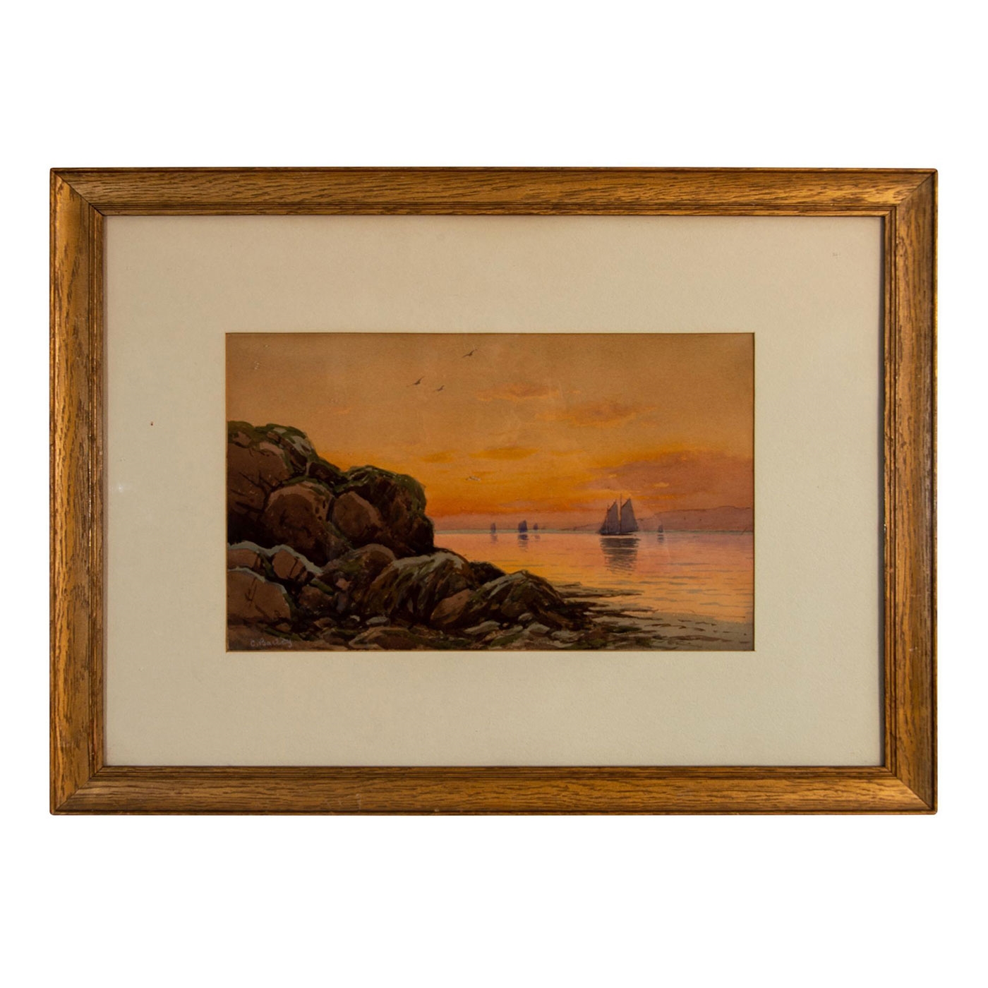 William Frederick Paskell | Seascape with boats | MutualArt