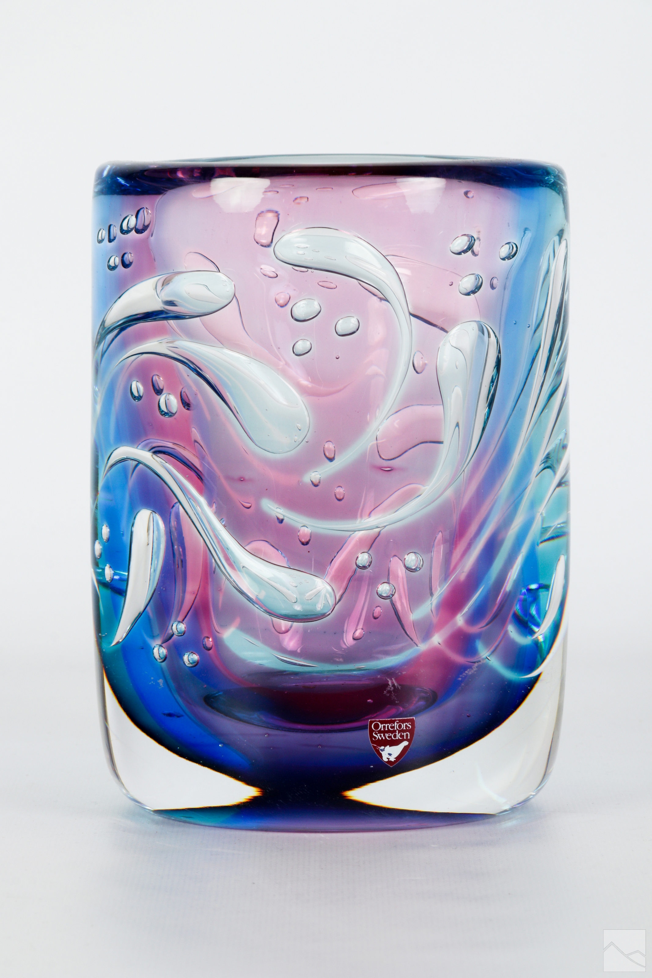 Olle Alberius | Olle Alberius Orrefors Ariel Bubble Art Glass Vase ...