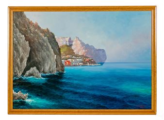 Mario Federico | Mario Federico 20C. Capri Italy Landscape Painting ...