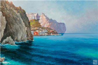 Mario Federico | Mario Federico 20C. Capri Italy Landscape Painting ...