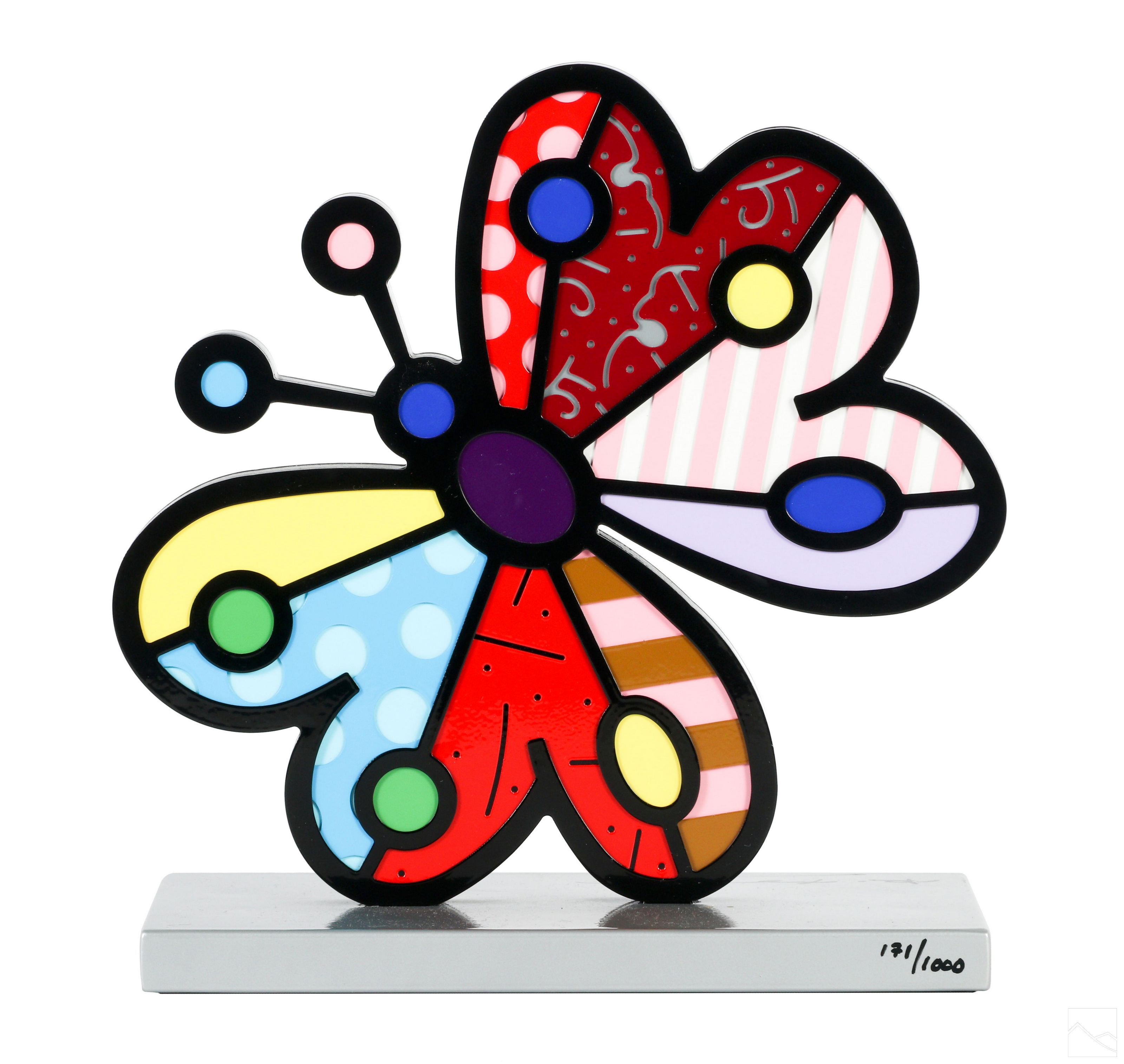 Romero Britto | Romero Britto b.1963 Cubist Pop Art Figural Statue ...