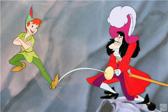 Walt Disney | Walt Disney PETER PAN & HOOK Animation Cel (1953) | MutualArt
