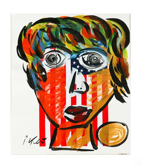 Peter Robert Keil | Peter Keil b.1942 Bill Clinton Abstract Painting | MutualArt