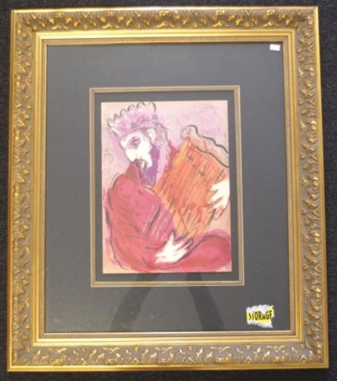 Marc Chagall | David and his Harp (1956) | MutualArt