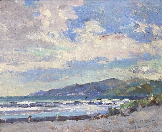 Duncan Darroch | Beach Scene with figures | MutualArt