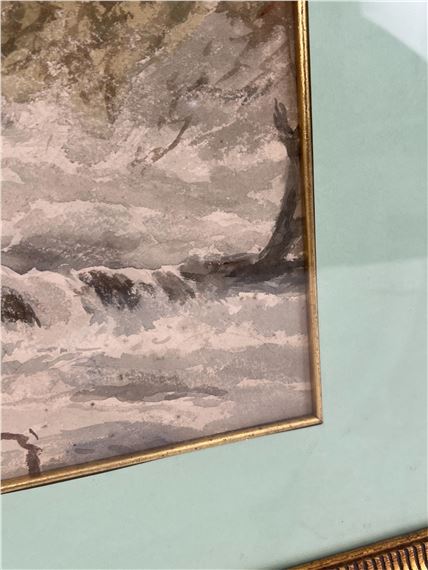 F. Davis | LARGE ANTIQUE WATERCOLOR (1900) | MutualArt