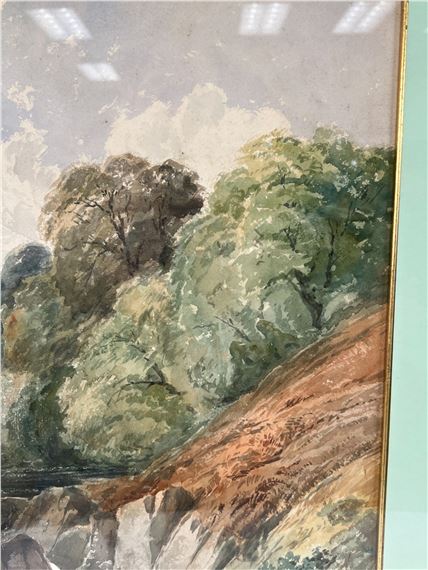 F. Davis | LARGE ANTIQUE WATERCOLOR (1900) | MutualArt