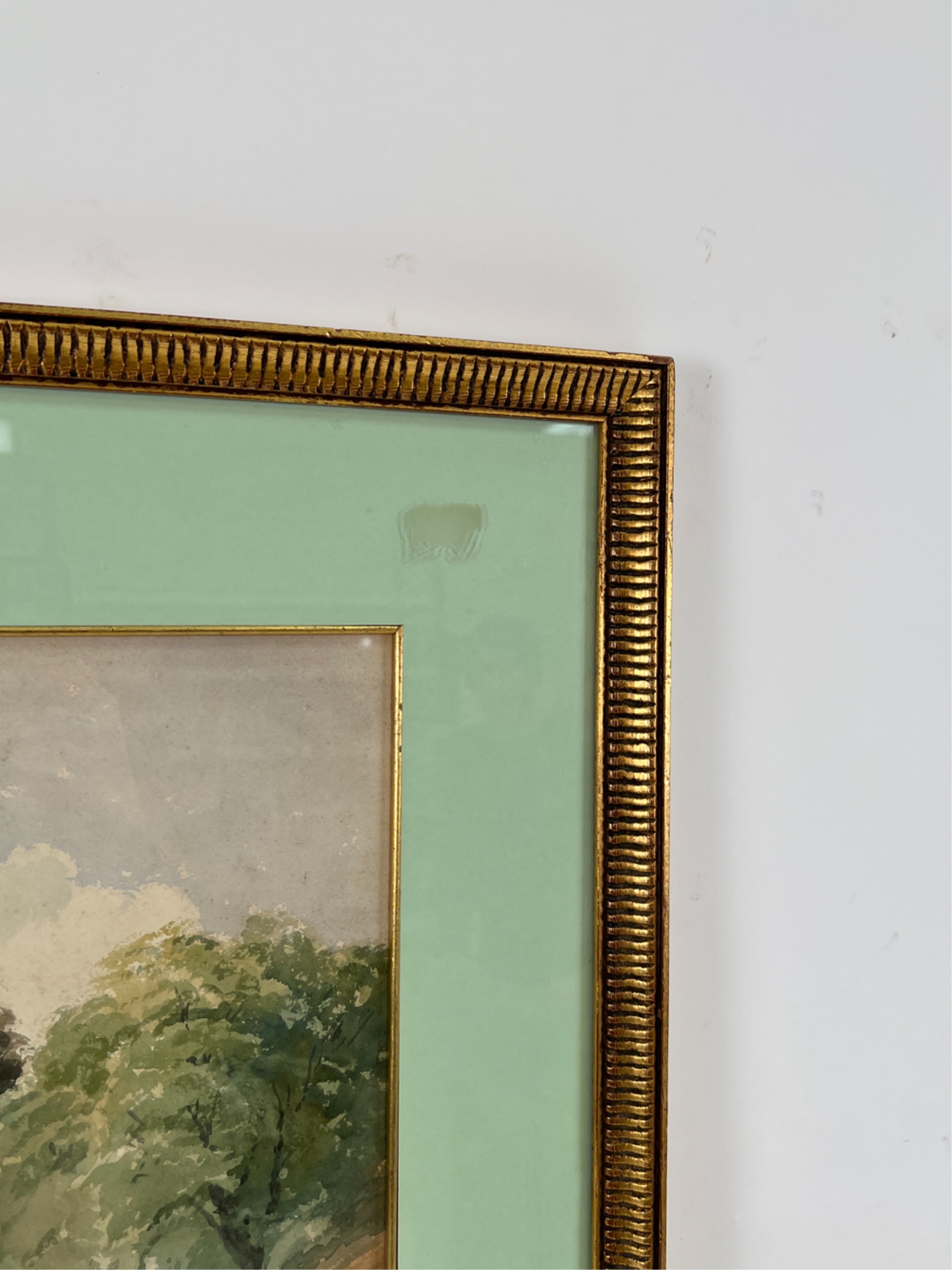 F. Davis | LARGE ANTIQUE WATERCOLOR (1900) | MutualArt