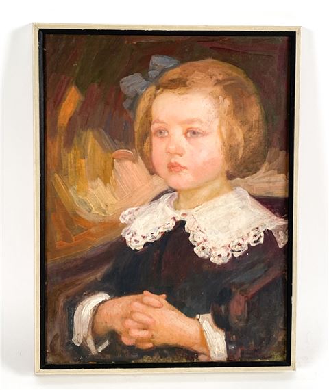 Augustus Smith Daggy | Charming portrait of a young girl (1916) | MutualArt