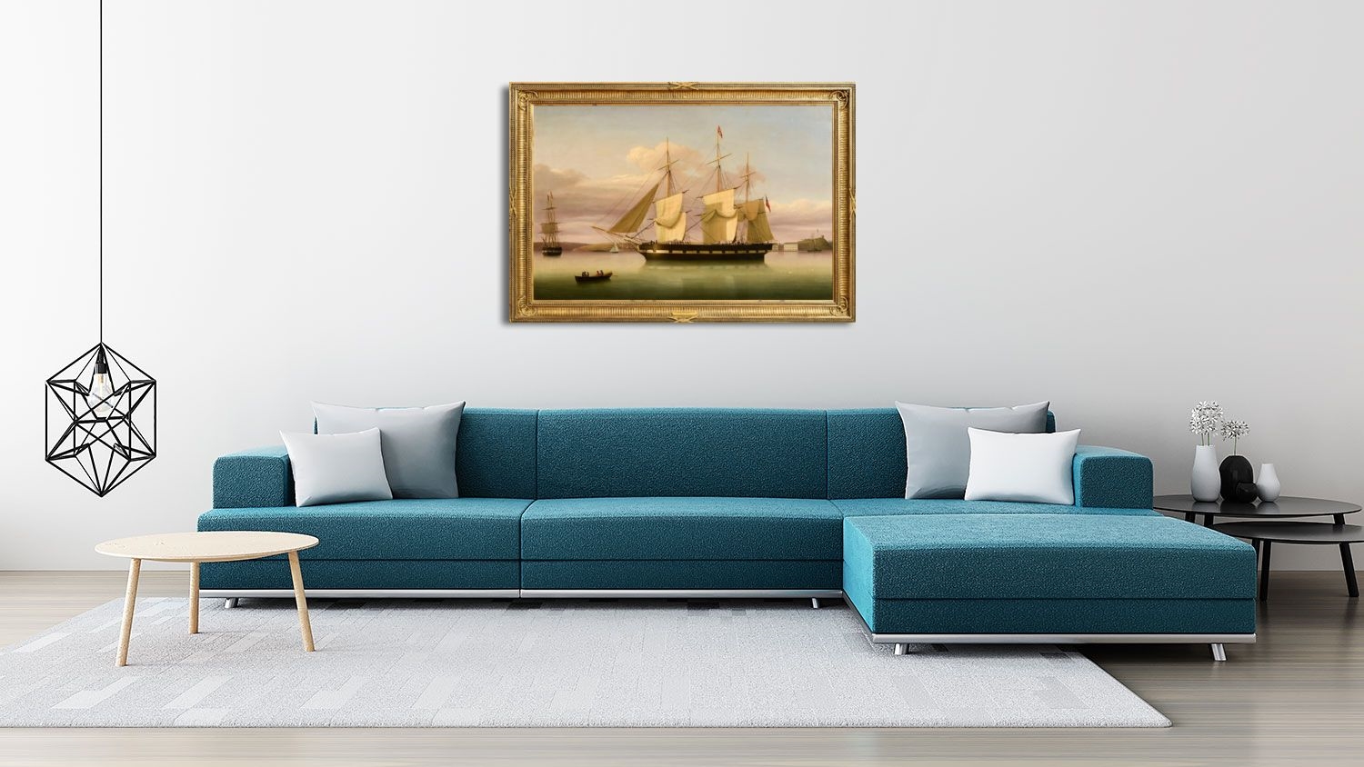 George Mounsey Wheatley Atkinson | Seascape, Large Frigate off ...