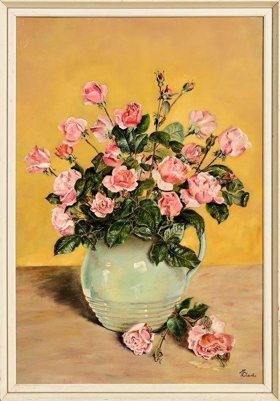 Margaret Clarke | Still Life - Jug of Roses | MutualArt