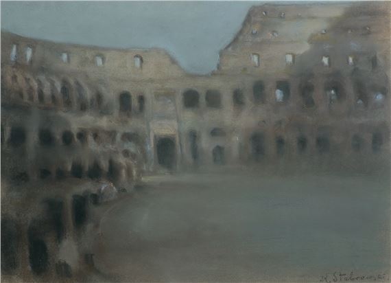 Kazimierz Stabrowski | COLOSSEUM W ŚWIETLE KSIĘŻYCA (1928) | MutualArt