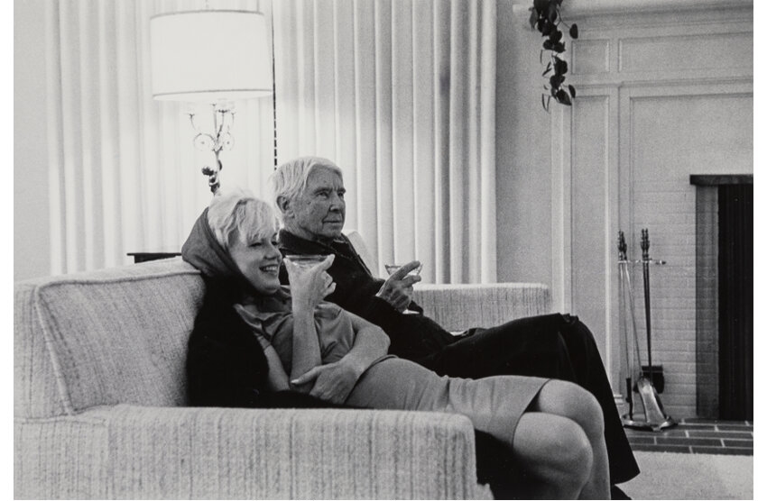 Arnold Newman | Marilyn Monroe and Carl Sandburg (1962) | MutualArt