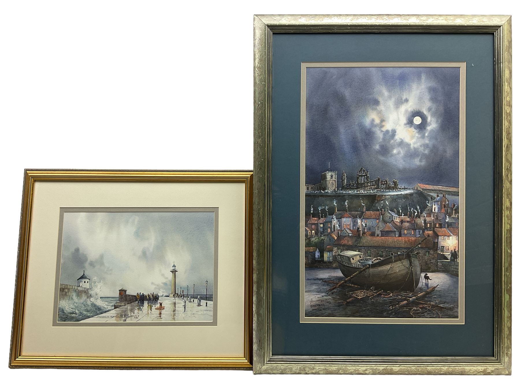 John Freeman | The Wreck if the Dmitry' 'Whitby East Pier' 'West Pier ...