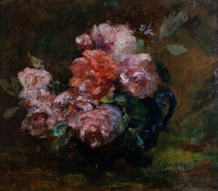 Jacques Martin | Vasque de roses | MutualArt