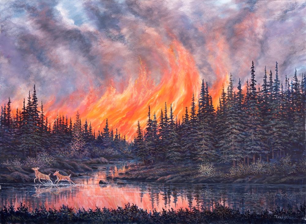 Jerry Doell | Untitled - Forest Fire | MutualArt