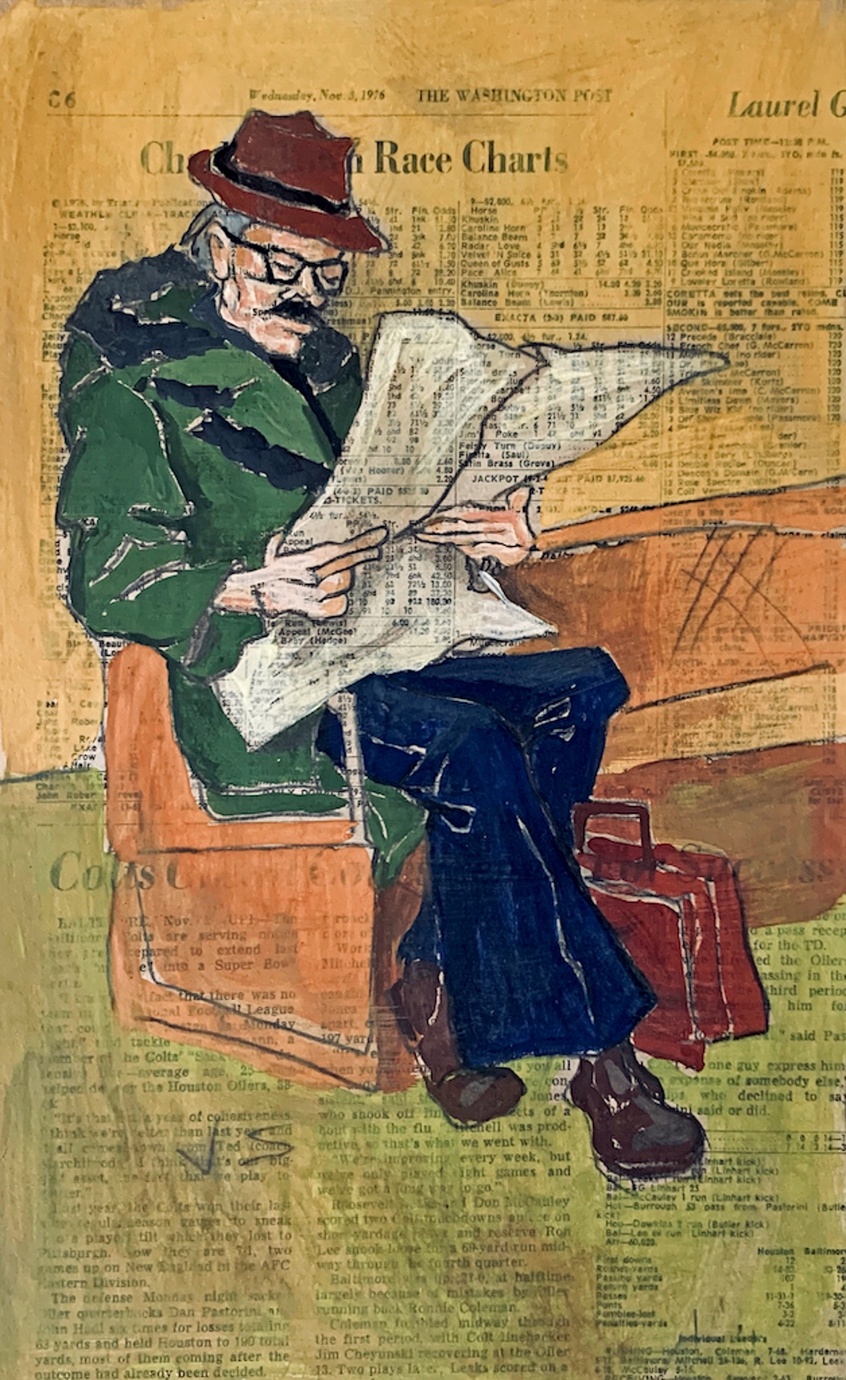 Joseph Solman | Subway gouache (1970s) | MutualArt