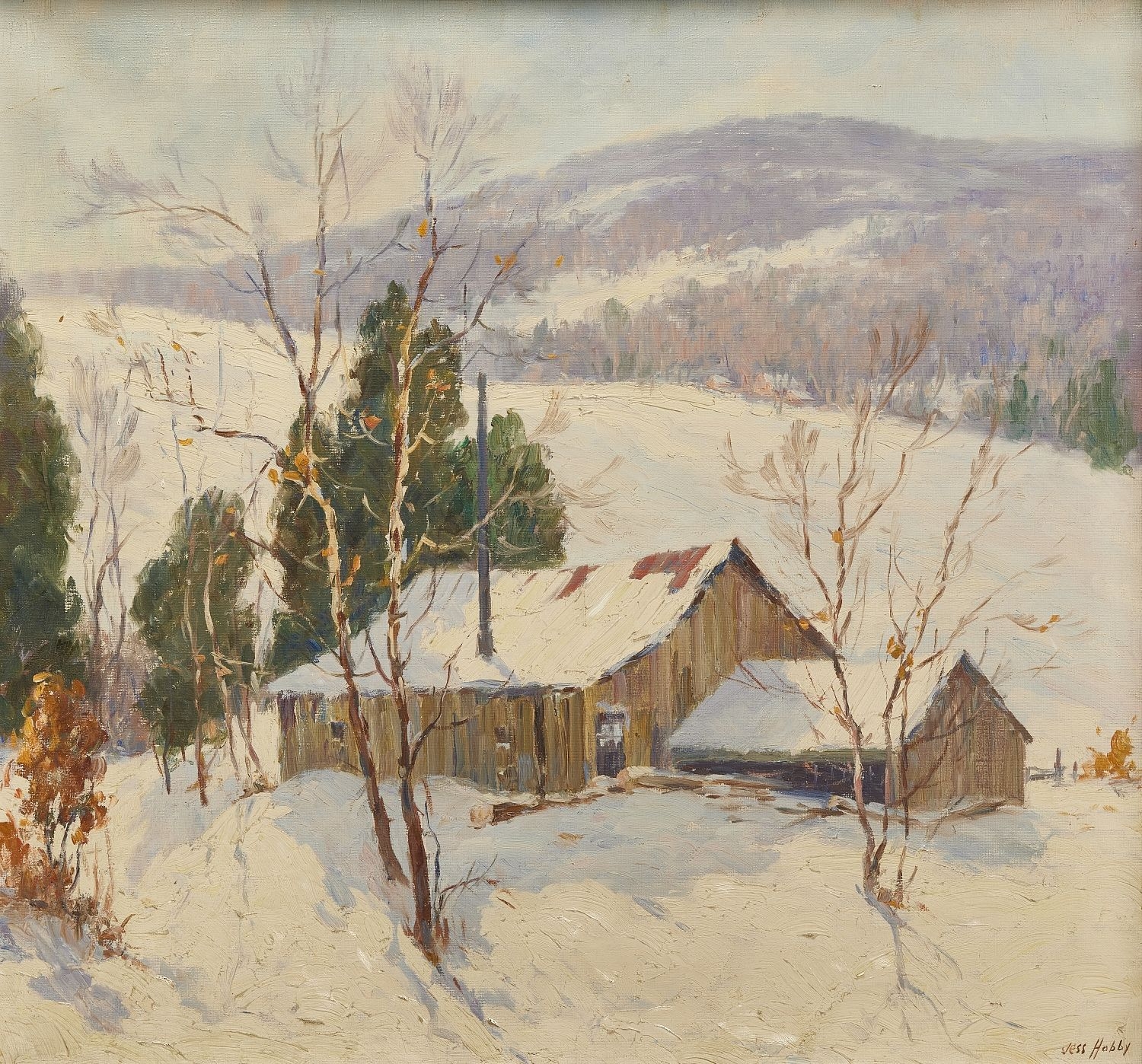 Jess Hobby | Snowy landscape | MutualArt