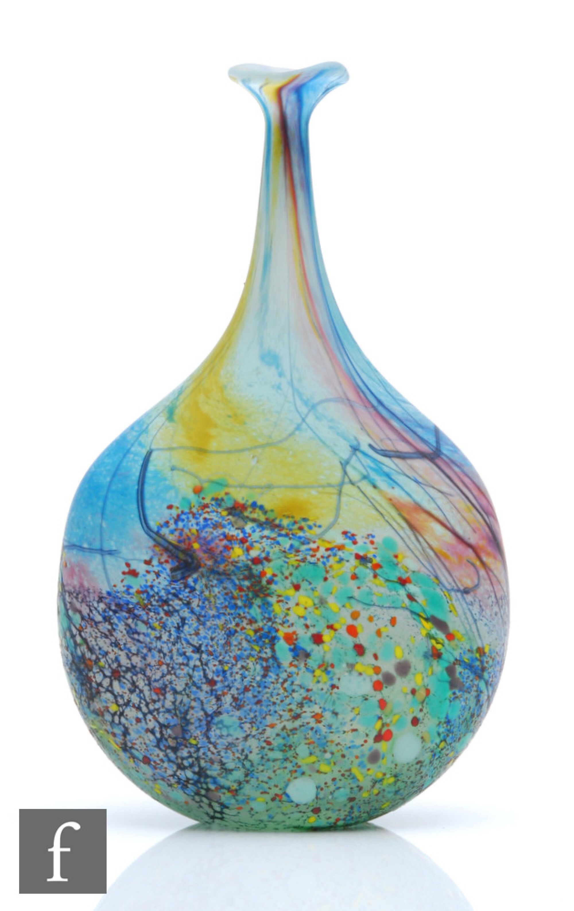 Peter Layton | Peter Layton - A contemporary studio glass vase of ...
