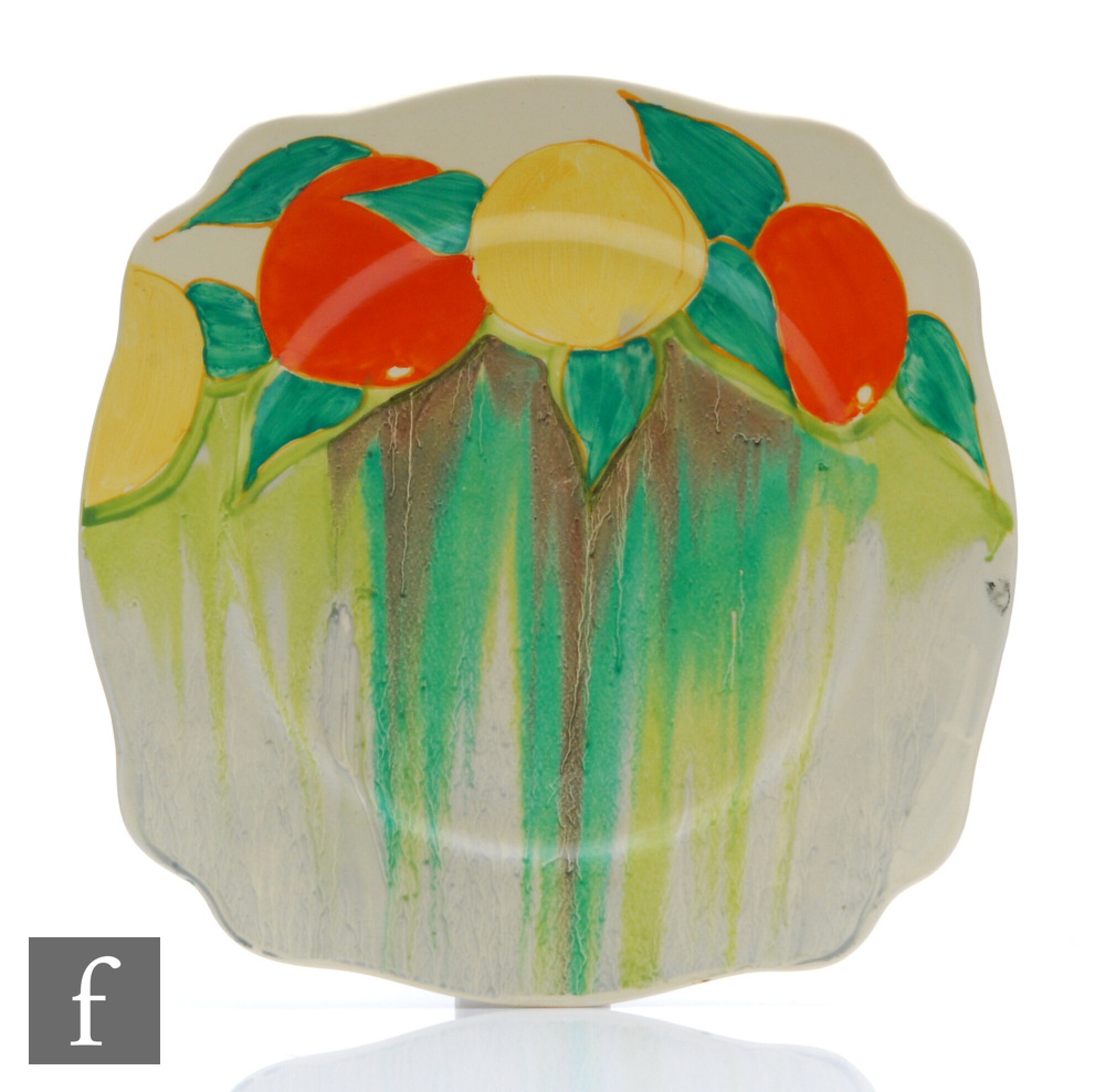 Clarice Cliff | Clarice Cliff - Delecia Peaches - A Leda shaped plate ...