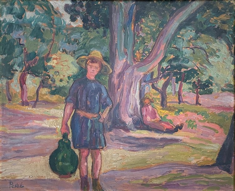 Jean Misceslas Peské | Characters with a jug | MutualArt