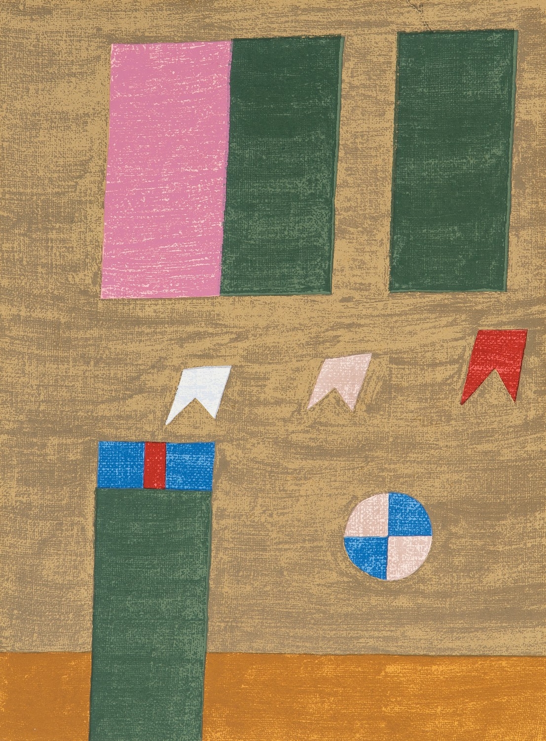 Alfredo Volpi | Elementos de Fachada com Bandeirinhas | MutualArt