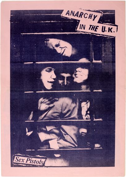 Jamie Reid | Sex Pistols press kit and poster for Anarchy in the UK, c ...