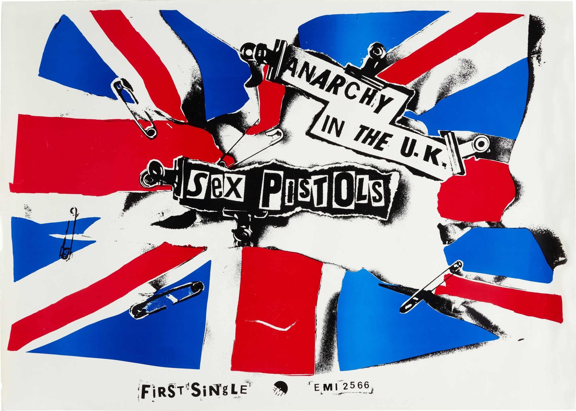 Jamie Reid | Anarchy in the UK promotional poster, 4 (1976) | MutualArt