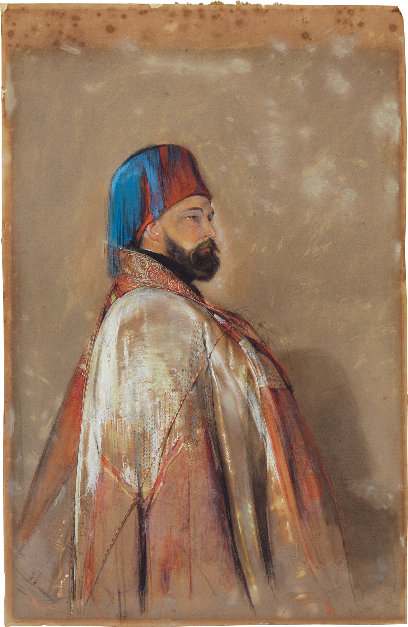 John Frederick Lewis | A Suliote Warrior, Corfu (1840) | MutualArt