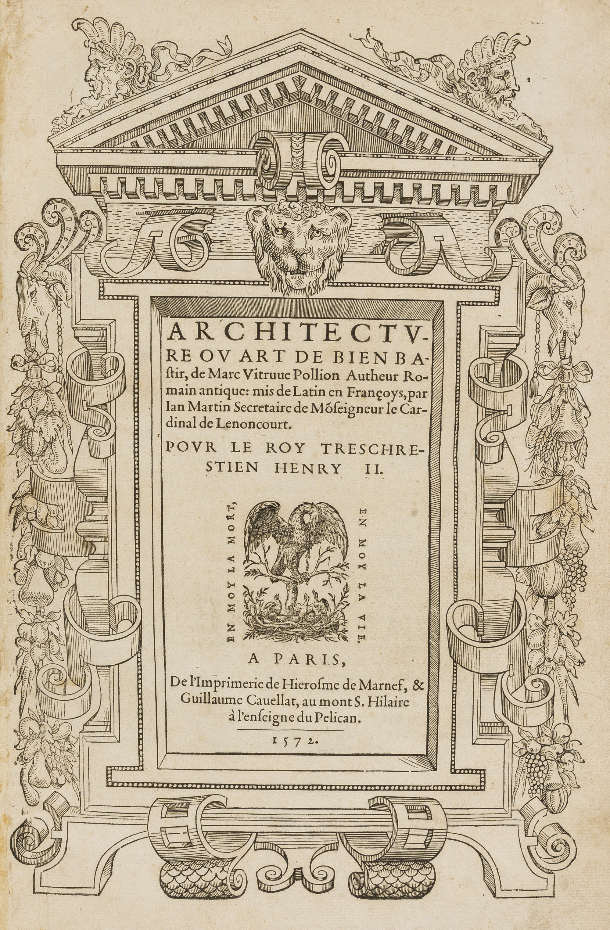 Marcus Vitruvius Pollio | Architecture ou Art de Bien Bastir (1572 ...