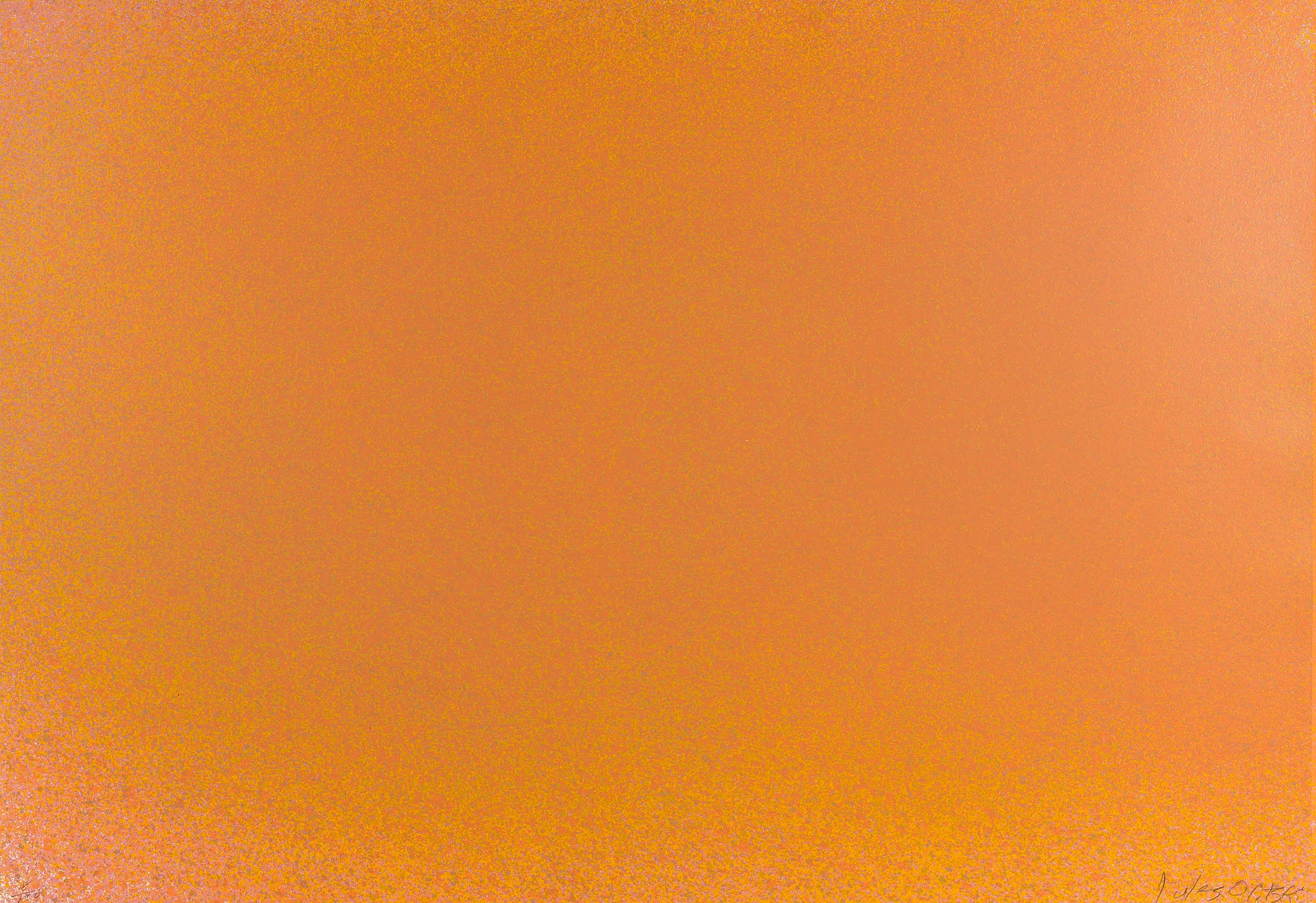 Jules Olitski | Orange/ochre with pink and green (1970) | MutualArt