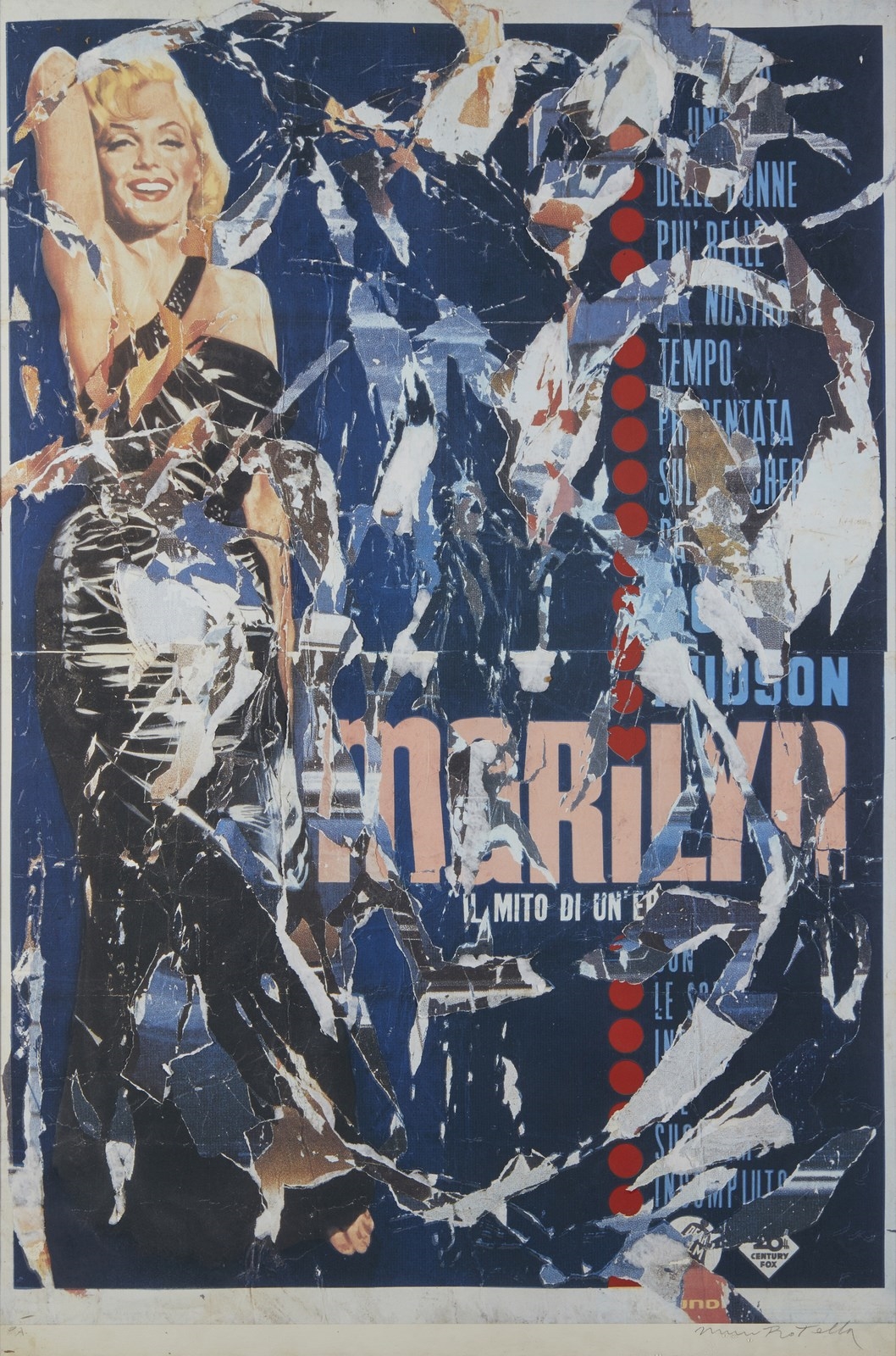Mimmo Rotella | Marilyn. (1965) | MutualArt