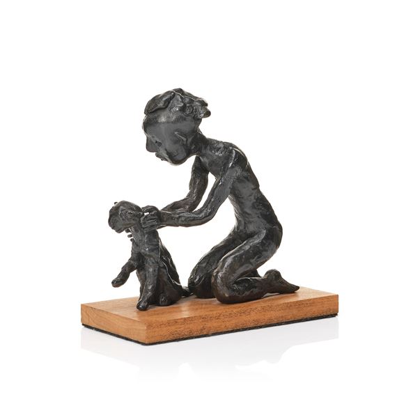 Lena Cronqvist | Flicka med katt | MutualArt