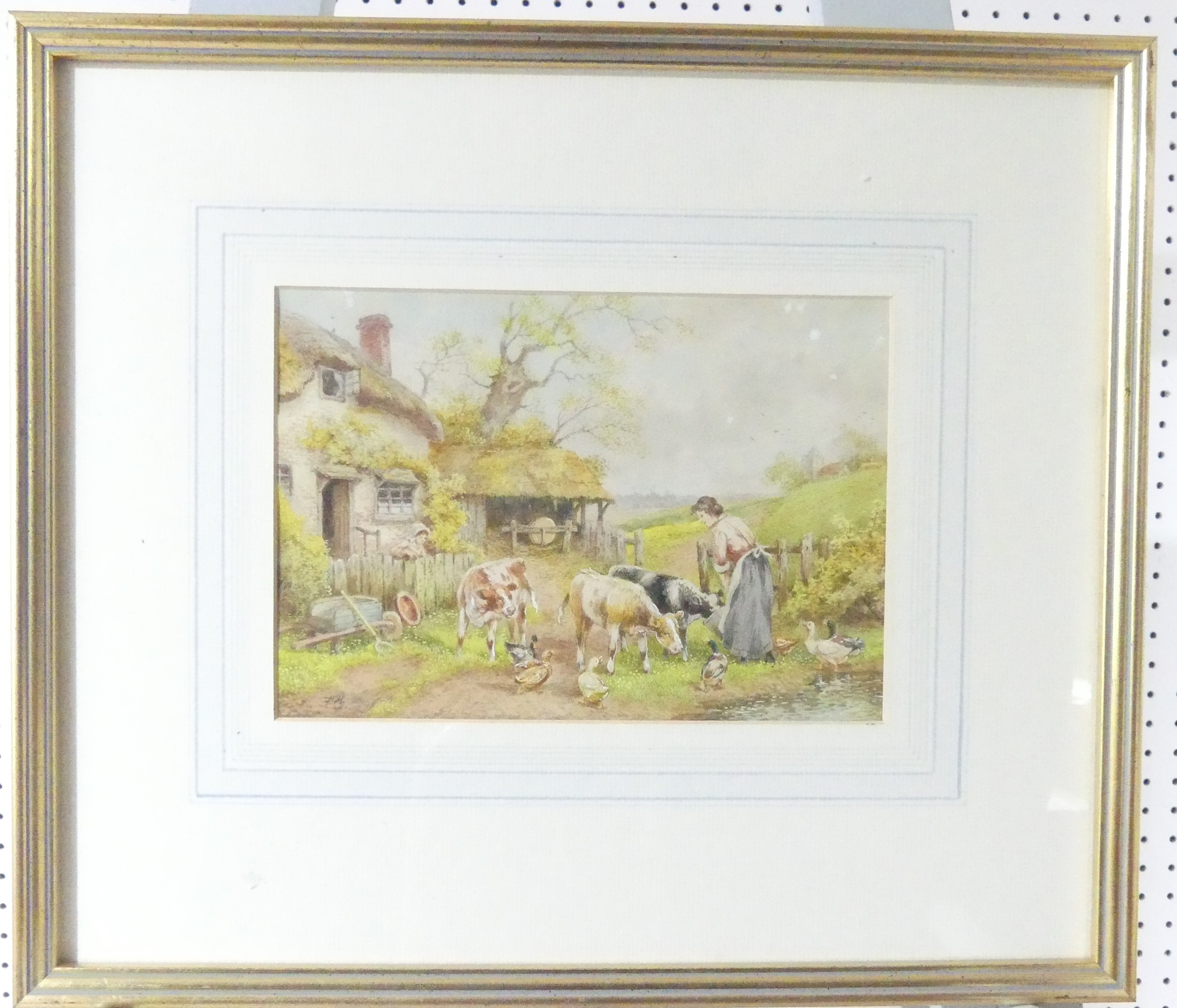 H. Hammond | Ye Olde Inn, and Feeding the Calves | MutualArt