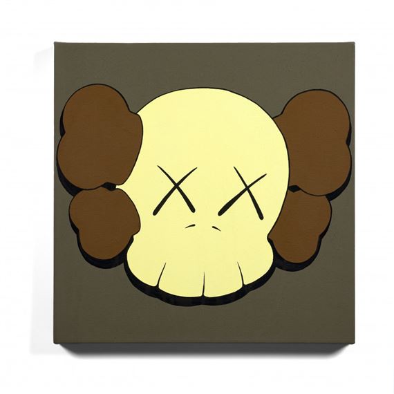 KAWS | Untitled Skull (Brown and Tan) (1999) | MutualArt
