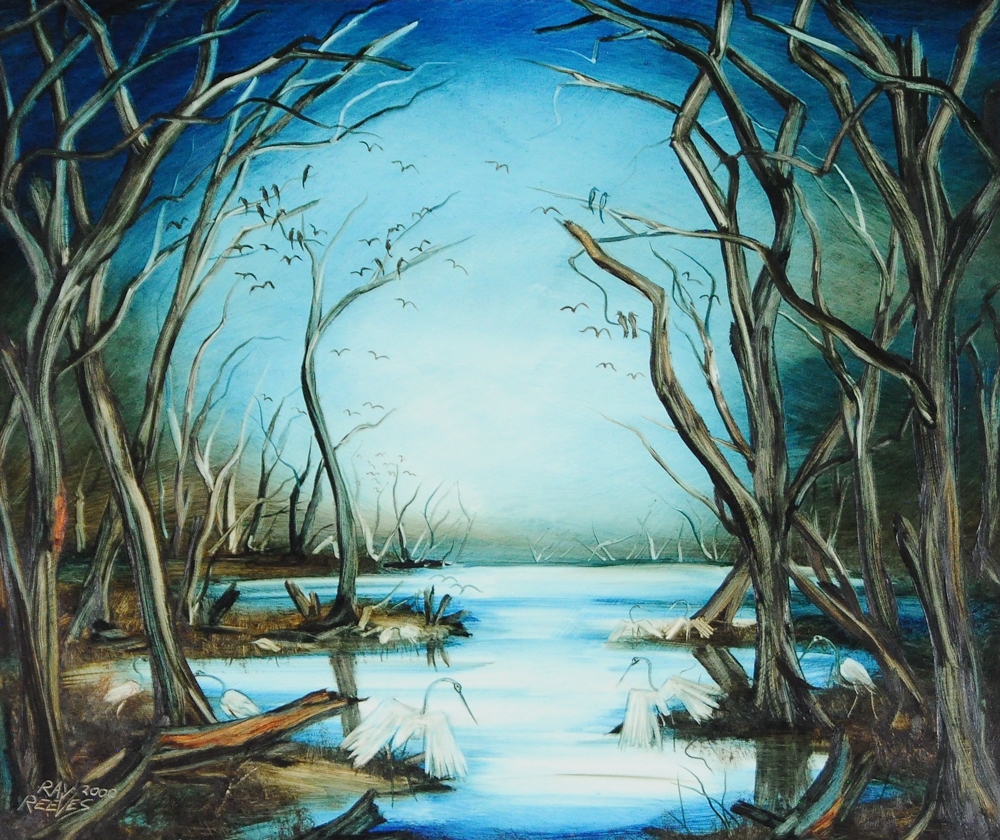 Ray Reeves | Brolgas on the Darling | MutualArt