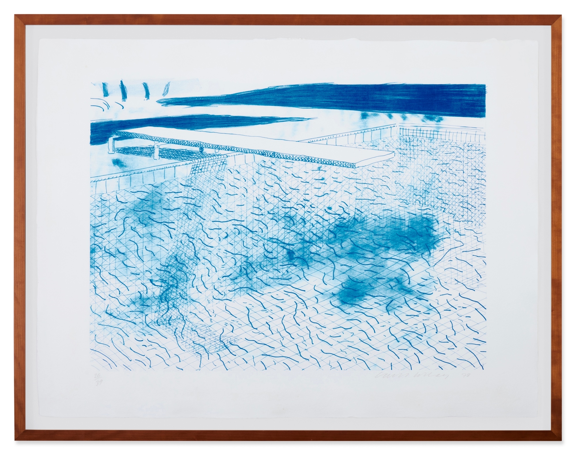 David Hockney | Lithograph of Water Made of Lines (1978) | MutualArt