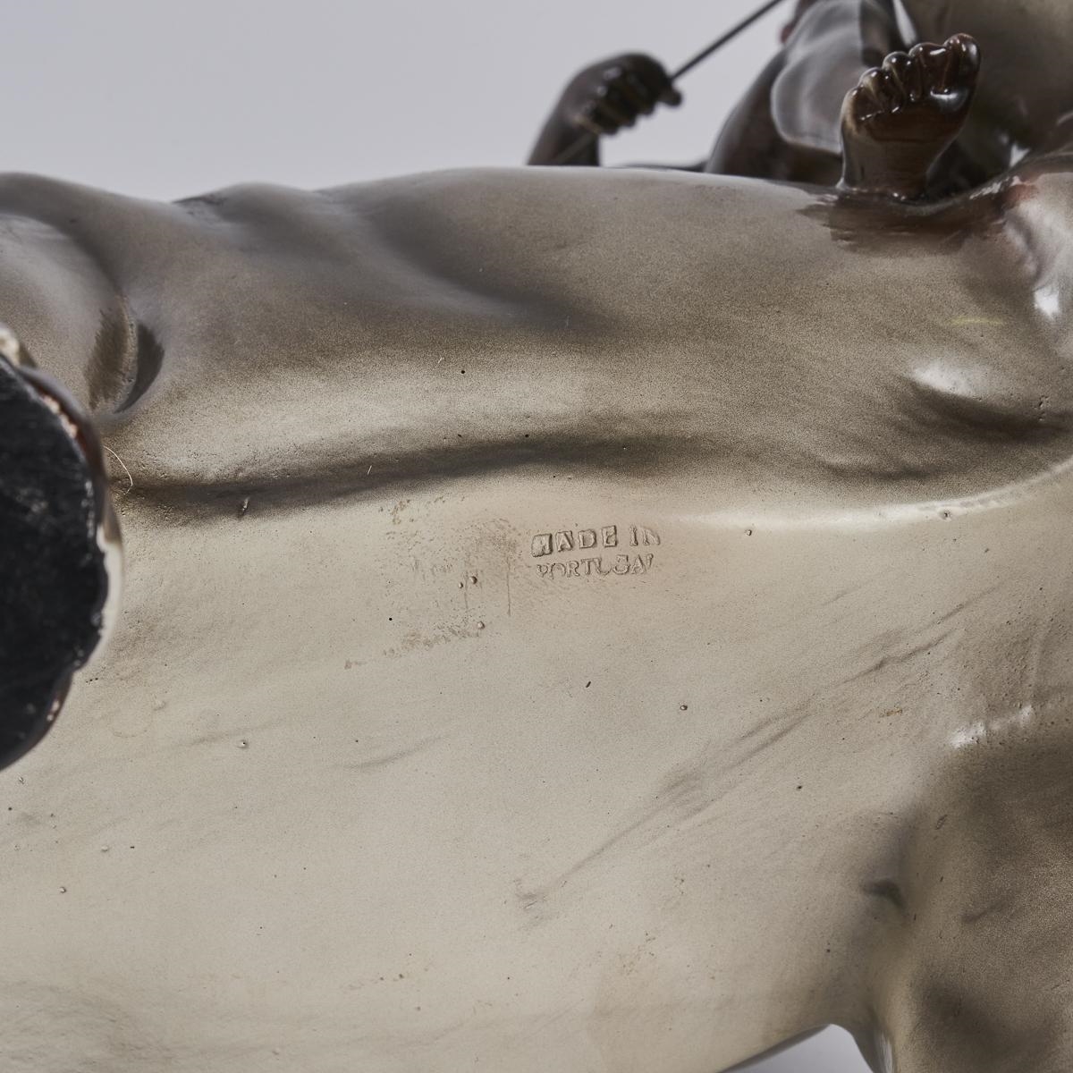 Portuguese School, 20th Century | Mahout Warrior Elephant Tiger Statue ...